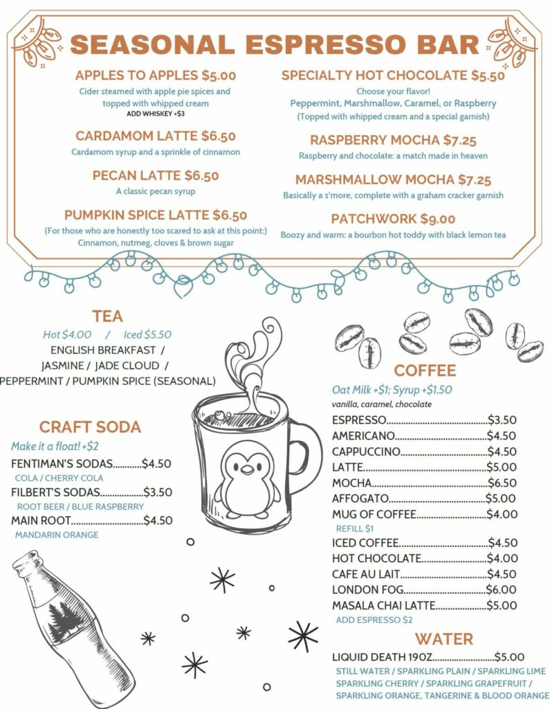 Menus | Bonus Round Cafe Bonus Round Cafe